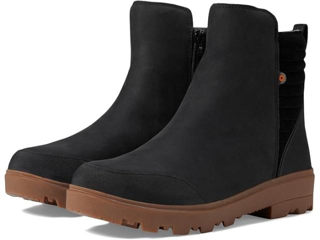 (取寄) ボグス レディース ホリー ジップ レザー リ Bogs women Bogs Holly Zip Leather II Black