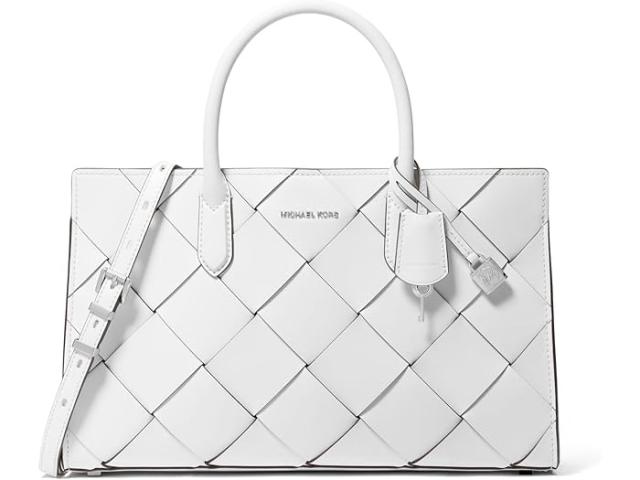 (取寄) マイケルコース レディース スカーレット ミディアム イースト ウェスト サッチェル MICHAEL Michael Kors women Scarlett Medium East West Satchel Optic White