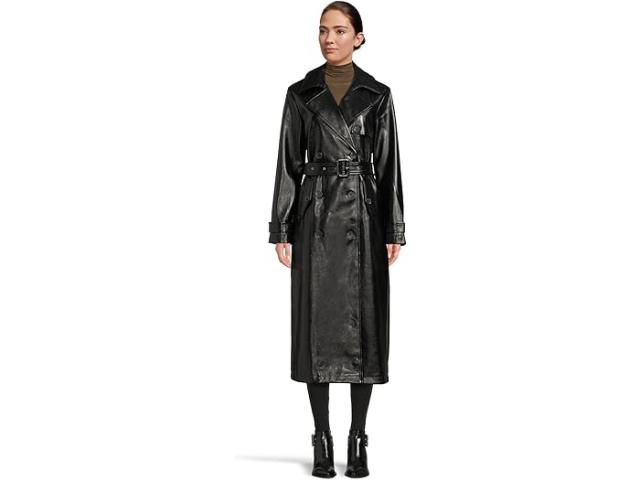 (取寄) アヴェックレフィー レディース ダブル ブレステッド マキシ トレンチ Avec Les Filles women Double Breasted Maxi Trench Black