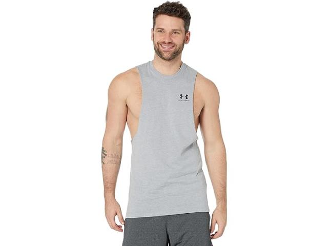 (取寄) アンダーアーマー メンズ ロゴ カットオフ タンク Under Armour men Under Armour Logo Cutoff Tank Steel Light Heather/Steel