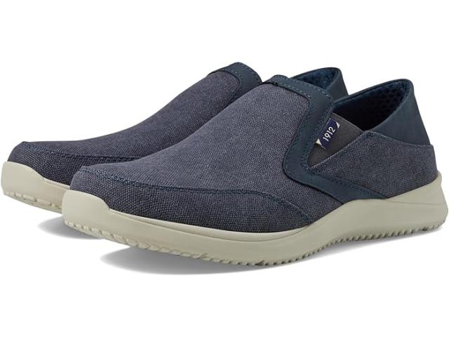 (取寄) ナン ブッシュ メンズ コンウェイ EZ キャンバス モカシン トゥ スリッポン イージー スリップ-イン ローファー Nunn Bush men Conway EZ Canvas Moccasin Toe Slip-On Easy Slip-In Loafer Navy