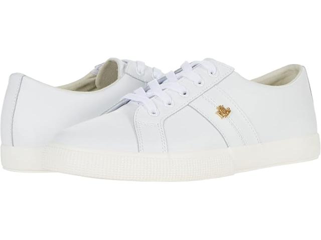 (取寄) ローレン ラルフローレン レディース ジャンソン リ アクション レザー スニーカー Lauren Ralph Lauren women Janson II Action Leather Sneaker RL White