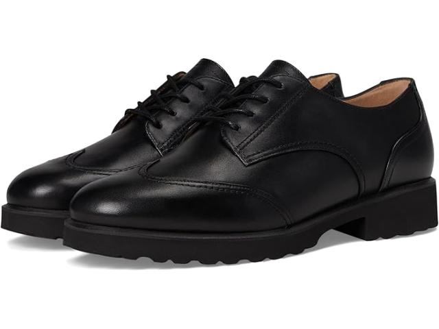 (取寄) コールハーン レディース レース-アップ ウィングチップ オックスフォード Cole Haan women Geneen Lace-up Wingtip Oxfords Black Leather