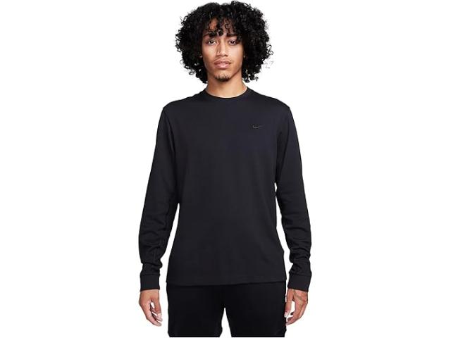 (取寄) ナイキ メンズ プライマリー ドライ-フィット ロング スリーブ バーサタイル トップ Nike men Primary Dri-FIT Long Sleeve Versatile Top Black/Black