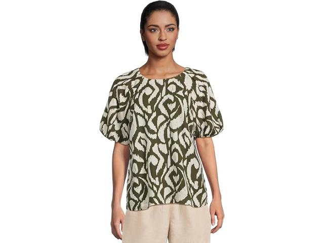 (取寄) トミーバハマ レディース インレット アイカット ショート スリーブ ブラウザ  Bahama women Inlet Ikat Short Sleeve Blouse Palm Verde