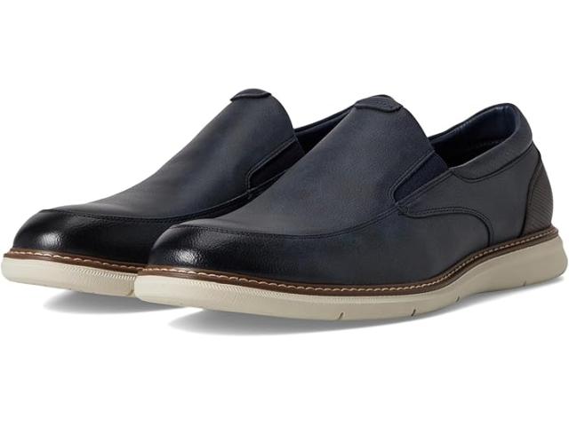 (取寄) ナン ブッシュ メンズ チェイス モカシン トゥ スリッポン ライトウェイト コンテンポラリー ローファー Nunn Bush men Chase Moccasin Toe Slip-On Lightweight Contemporary Loafer Navy Multi