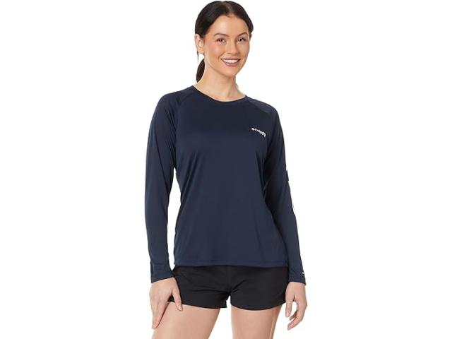 (取寄) コロンビア レディース タイダル ティー リ L/S Columbia women Tidal Tee II L/S Collegiate Navy/White Logo
