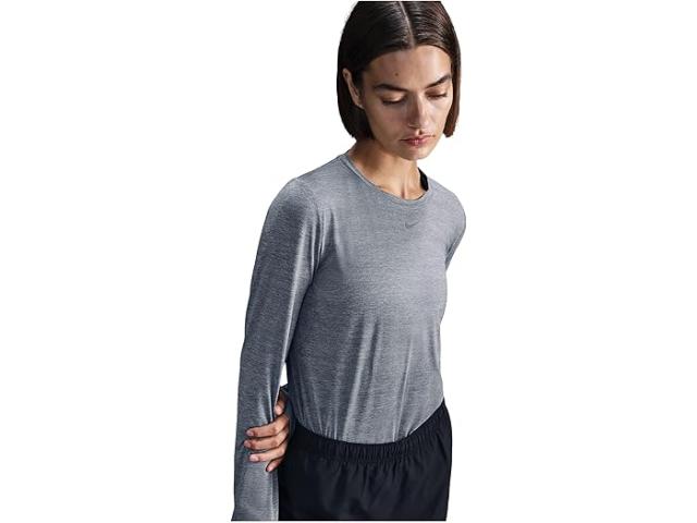 (取寄) ナイキ レディース ワン クラシック ドライ-フィット ロング-スローブ トップ Nike women One Classic Dri-fit Long-sleeve Top Smoke Grey/Heather