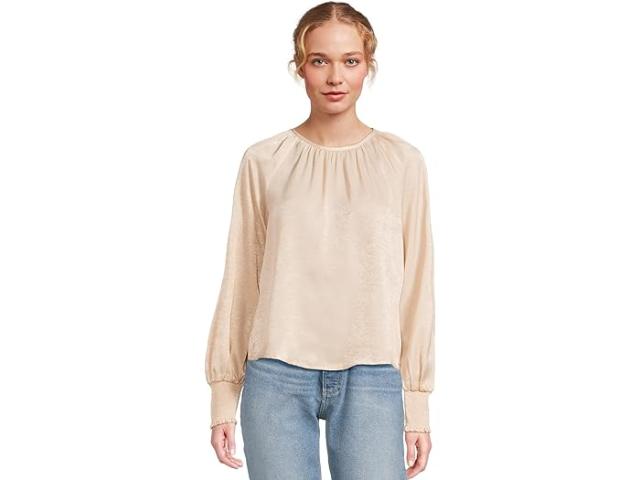 (取寄) マイケル スターズ レディース ファビ スモック スリーブ トップ Michael Stars women Fabi Smocked Sleeve Top Champagne