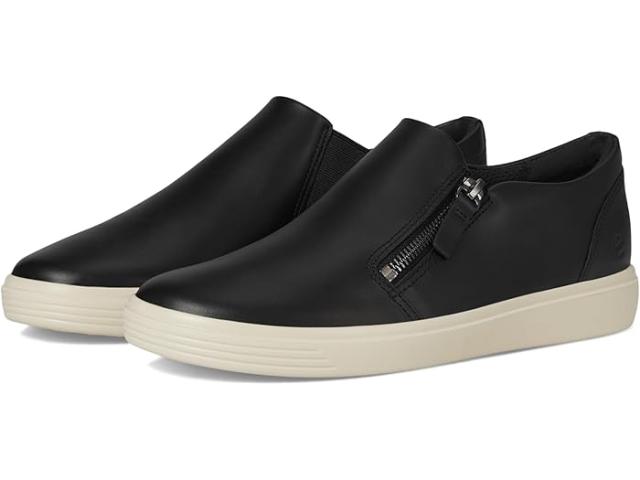 (取寄) エコー レディース ソフト クラシック サイド ジップ スニーカー ECCO women ECCO Soft Classic Side Zip Sneaker Black