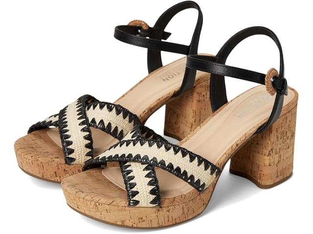 (取寄) ケネスコール リアクション レディース リーヴァ プラットフォーム Kenneth Cole Reaction women Reeva Platform Natural/Black Raffia