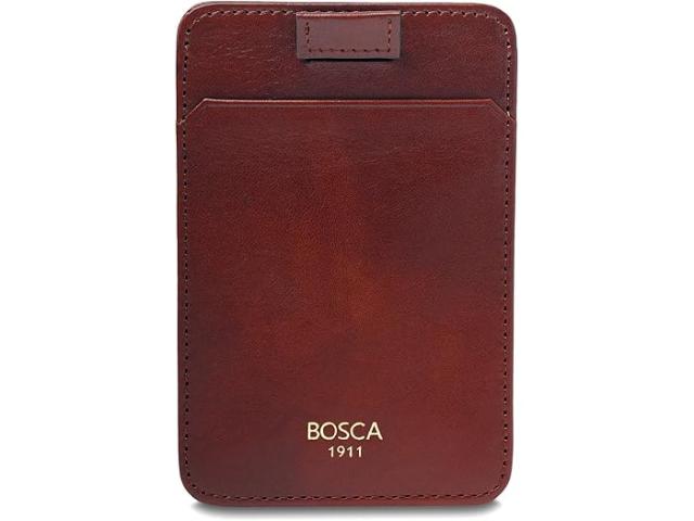 (取寄) ボスカ メンズ オールド レザー - プル タブ カード ケース Bosca men Old Leather - Pull Tab Card Case Dark Brown