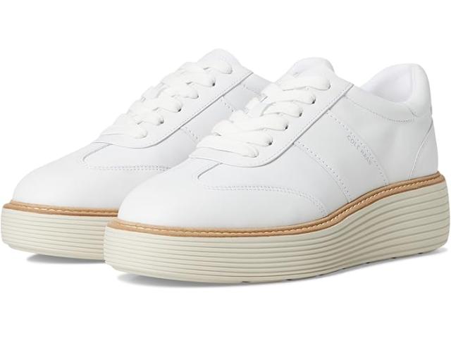 (取寄) コールハーン レディース オリジナルグランド マックス プラットフォーム スニーカー Cole Haan women Originalgrand Max Platform Sneakers White Leather