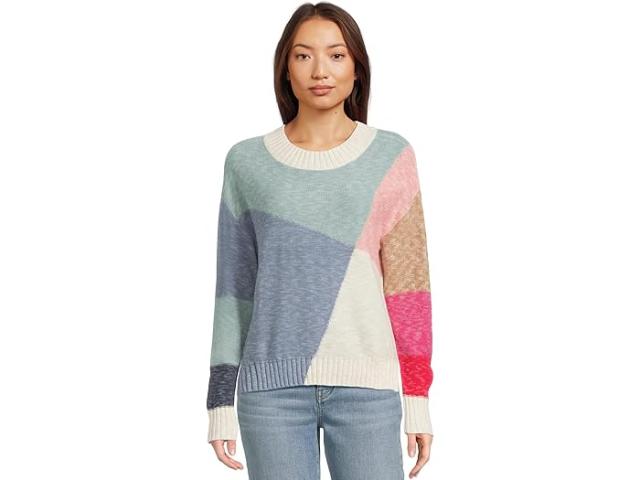 (取寄) ニックゾー レディース カラー クロッシング  セーター NIC+ZOE women Color Crossing Sweater Blue Multi