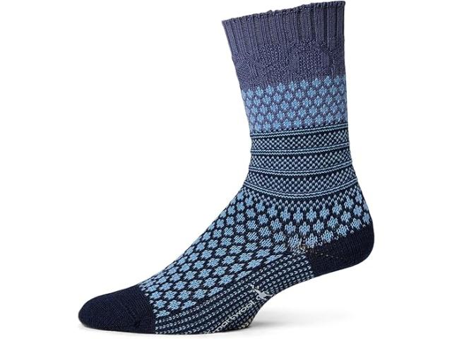 (取寄) スマートウール レディース エブリデイ ポップコーン ケーブル クルー ソックス Smartwool women Everyday Popcorn Cable Crew Socks Serene Blue