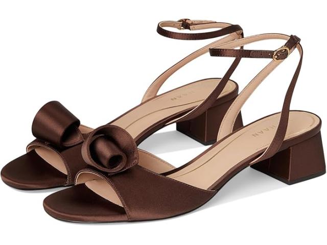 (取寄) コールハーン レディース フロレット ブロック ヒール サンダル Cole Haan women Florette Block Heel Sandals Dark Chocolate Satin