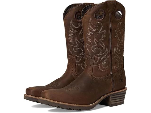 (取寄) アリアット メンズ ハイブリット ラフストック スクエア トゥ カウボーイ ブーツ Ariat men Hybrid Roughstock Square Toe Cowboy Boot Distressed Brown