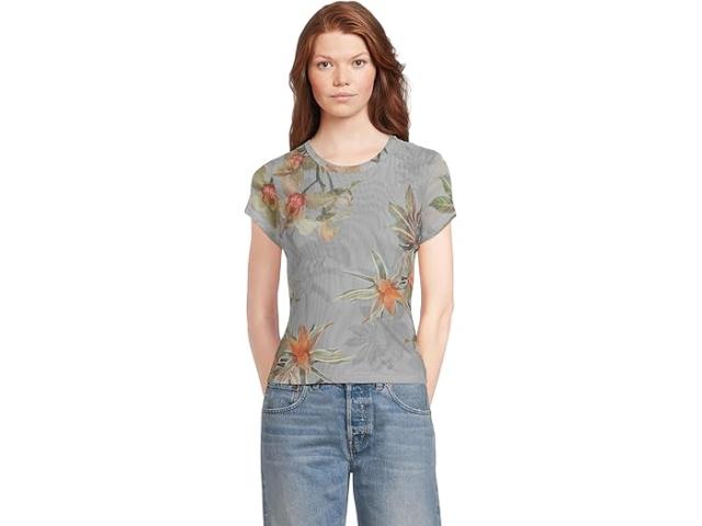 (取寄) オールセインツ レディース エリー メッシュ ティー AllSaints women Ellie Mesh Tee Adena Dusty Blue