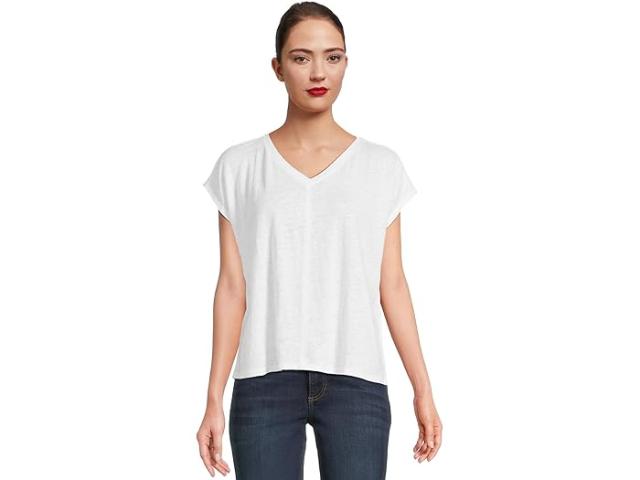 (取寄) アイリーン フィッシャー レディース V-ネック スクエア ティー Eileen Fisher women V-Neck Square Tee White