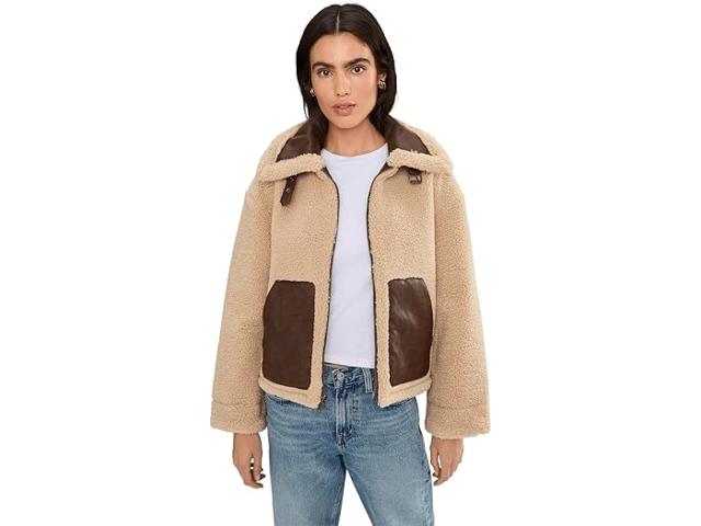 (取寄) リーバイス レディース リバーシブル シェルパ フォー レザー ショーティー Levi's women Reversible Sherpa Faux Leather Shorty Sesame