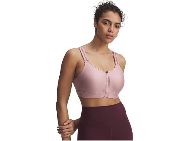 (取寄) アンダーアーマー レディース インフィニティ ハイ インパクト ジップ スポーツ ブラ Under Armour women Infinity High Impact Zip Sports Bra Tourmaline Pink/Maroon Mist