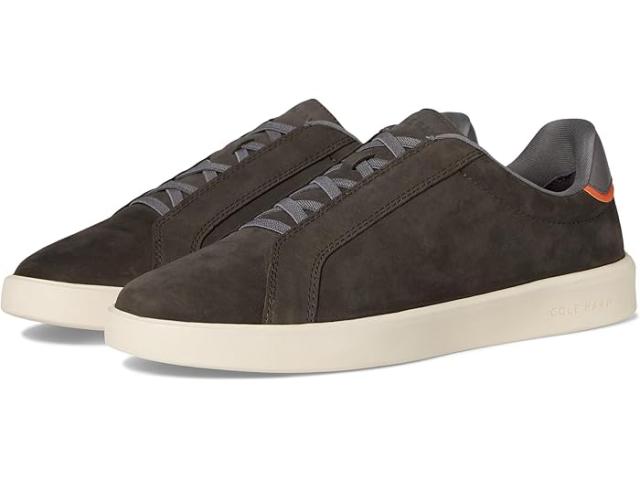 (取寄) コールハーン メンズ グランド クロスコート デイリー LTT スリッポン スニーカー Cole Haan men Grand Crosscourt Daily Ltt Slip-On Sneakers Raven/Quiet Shade/Ivory