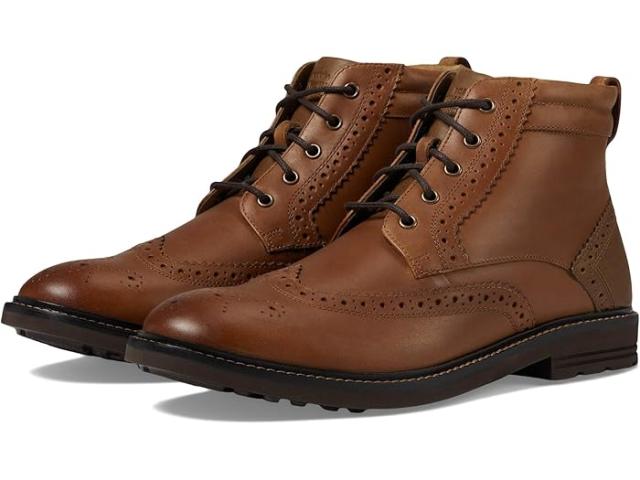 (取寄) ナン ブッシュ メンズ オデル 2.0 ウィングチップ ドレス カジュアル チャッカ レザー ブーツ Nunn Bush men Odell 2.0 Wingtip Dress Casual Chukka Leather Boot Tan
