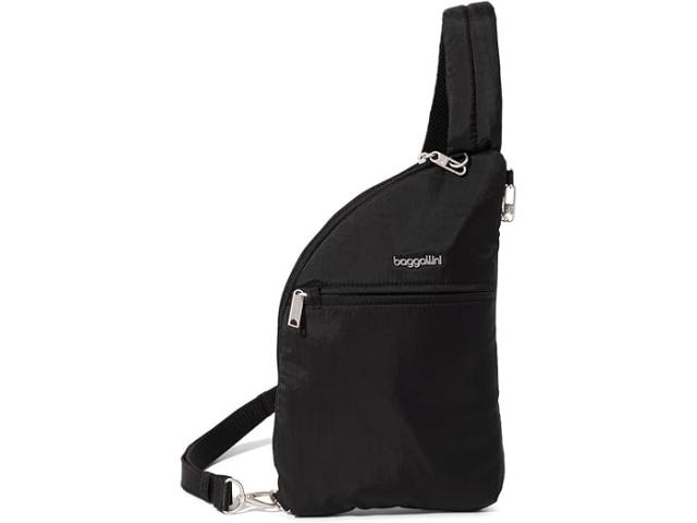 (取寄) バッガリーニ レディース セキュルテックス アンチ-シーフ ハーフ ムーン スリング Baggallini women Securtex Anti-theft Half Moon Sling Black