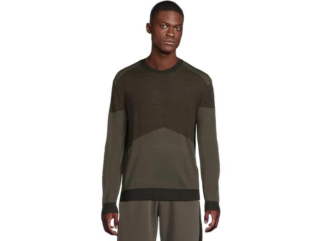 (取寄) アルマーニエクスチェンジ メンズ ウール ブレンド プルオーバー Armani Exchange men Wool Blend Pullover Sauge/Chocolate Mel