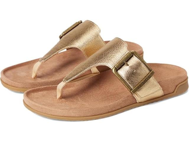 (取寄) バイオニック レディース エマ トング サンダル VIONIC women Emma Thong Sandals Gold Leather
