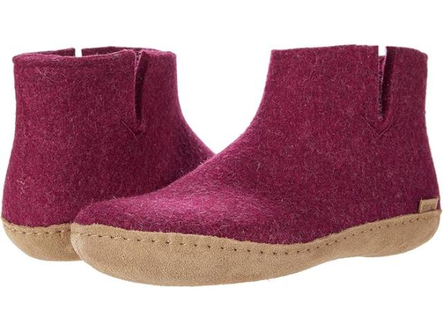 (取寄) グレーラップ ウール ブーツ レザー アウトソール Glerups Wool Boot Leather Outsole Cranberry
