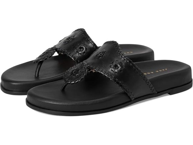(取寄) ジャック ロジャース レディース ジャックス スポーツ サンダル - ナッパ Jack Rogers women Jacks Sport Sandal - Nappa Black