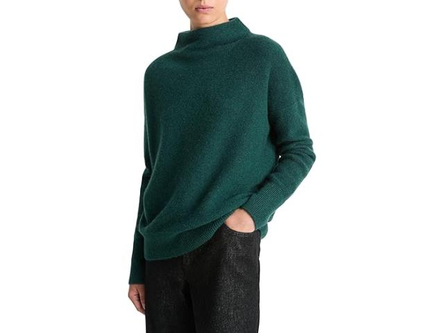 (取寄) ヴィンス レディース ボイルド ファンネル ネック プルオーバー Vince women Boiled Funnel Neck Pullover Heather Jade Lake