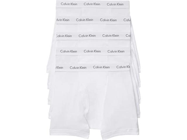 (取寄) カルバンクライン アンダーウェア メンズ コットン クラシックス 5 パック ボクサー ブリーフ   Underwear men   Underwear Cotton Classics 5 pack Boxer Brief White