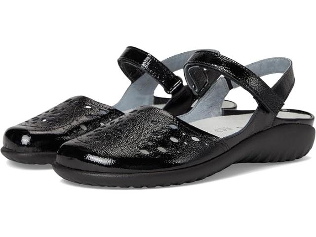 (取寄) ナオト レディース アラタキ Naot women Naot Arataki Black Crinkle Patent Leather