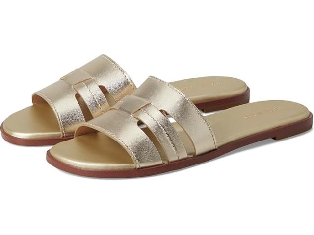 (取寄) コールハーン レディース フリン スロッテド スライド Cole Haan women Flynn Slotted Slides Soft Gold Leather