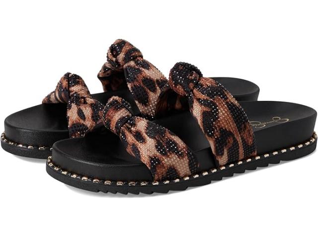 (取寄) ジェシカ シンプソン レディース スタデッド ノット サンダル Jessica Simpson women Caralyna Studded Knot Sandals Natural Leopard