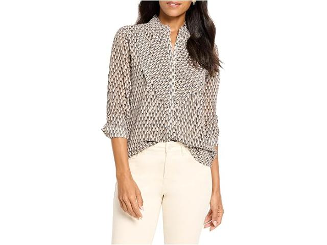 (取寄) ニックゾー レディース アブストラクト ドット フォーリング シフォン トップ NIC+ZOE women Abstract Dot Falling Chiffon Top Neutral Multi