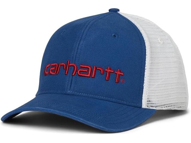 (取寄) カーハート メンズ キャンバス メッシュ-バック ロゴ グラフィック キャップ Carhartt men Canvas Mesh-Back Logo Graphic Cap Deep Ocean