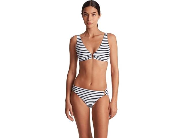 (取寄) ローレン ラルフローレン レディース ラグゼ ストライプ リング サイド ヒップスター ボトム Lauren Ralph Lauren women Luxe Stripe Ring Side Hipster Bottom Navy White