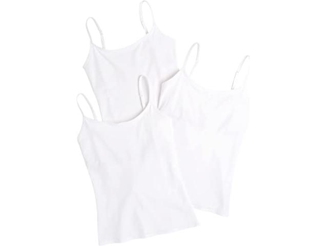 (取寄) パクト レディース オーガニック コットン シェルフ ブラ キャミソール 3-パック PACT women  Organic Cotton Shelf Bra Camisole 3-Pack White
