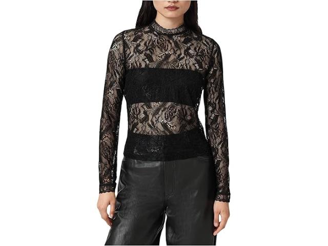 (取寄) オールセインツ レディース アリア レース トップ AllSaints women Aria Lace Top Black 1