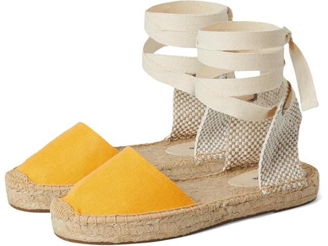 (取寄) ソルドス レディース リネン ローレン レース-アップ Soludos women Linen Lauren Lace-up Poppy Orange