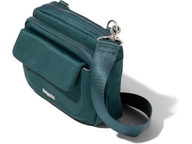 (取寄) バッガリーニ レディース モダン ダブル ジップ クロスボディ Baggallini women Modern Double Zip Crossbody Emerald Twill
