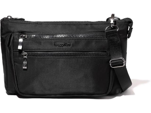 (取寄) バッガリーニ レディース ポケット ベルト バッグ ウェスト パック アンド クロスボディ Baggallini women Baggallini Pocket Belt Bag Waist Pack And Crossbody Black Twill