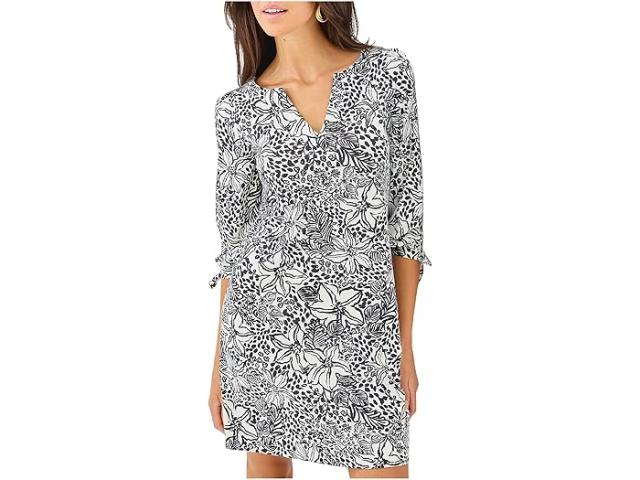 (取寄) リリー ピュリッツァー レディース キャス 3/4 スリーブ ドレス Lilly Pulitzer women Cath 3/4 Sleeve Dress Onyx Lots To Spot