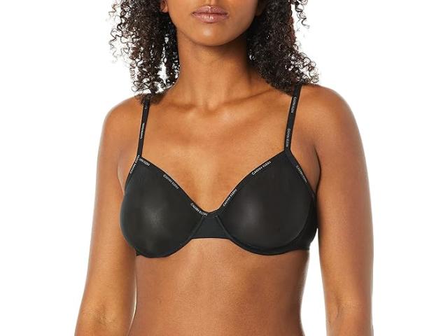 (取寄) カルバンクライン レディース ウィメンズ シーア マーキゼット アンライン デミ ブラ   women   Women's Sheer Marquisette Unlined Demi Bra Black