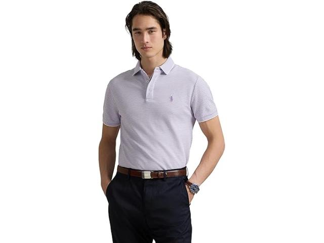 (取寄) ラルフローレン メンズ クラシック ストレッチ オックスフォード メッシュ ポロ シャツ Polo Ralph Lauren men Classic Stretch Oxford Mesh Polo Shirt Sky Lavender/White