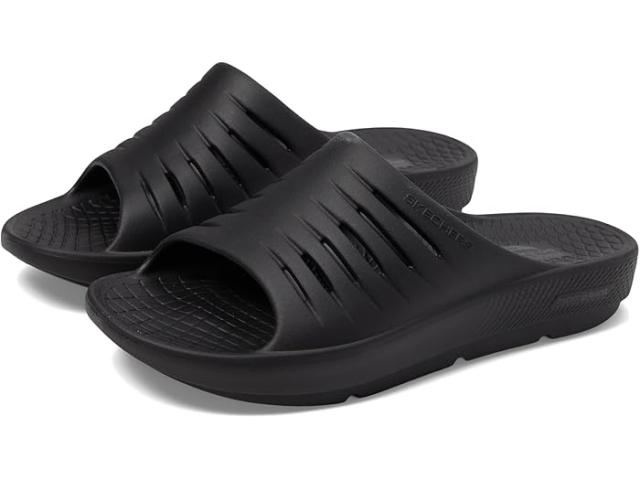 (取寄) スケッチャーズ レディース ゴー リカバー リフレッシュ アーチ フィット スライド SKECHERS women GO Recover Refresh Arch Fit Slide Black/Black