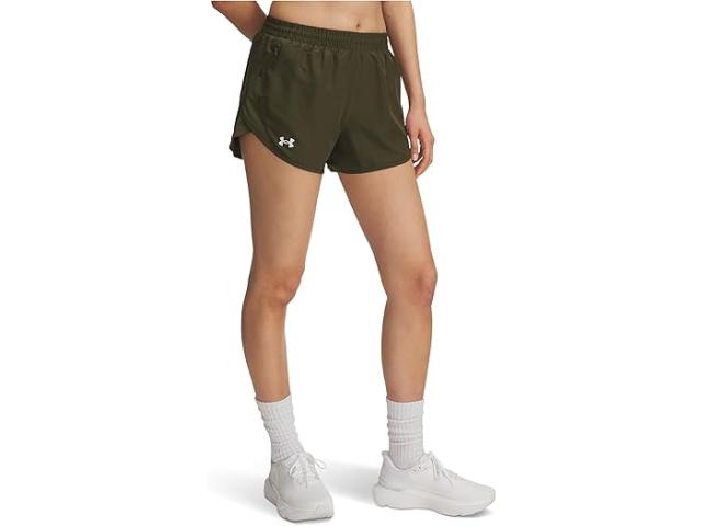 (取寄) アンダーアーマー レディース フライ バイ ショーツ Under Armour women Fly By Shorts Expedition Green/Expedition Green/Reflective